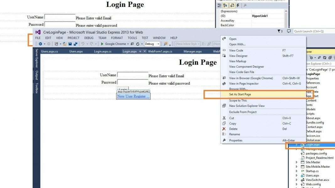 Create a Website Login and Create login page in ASP.net