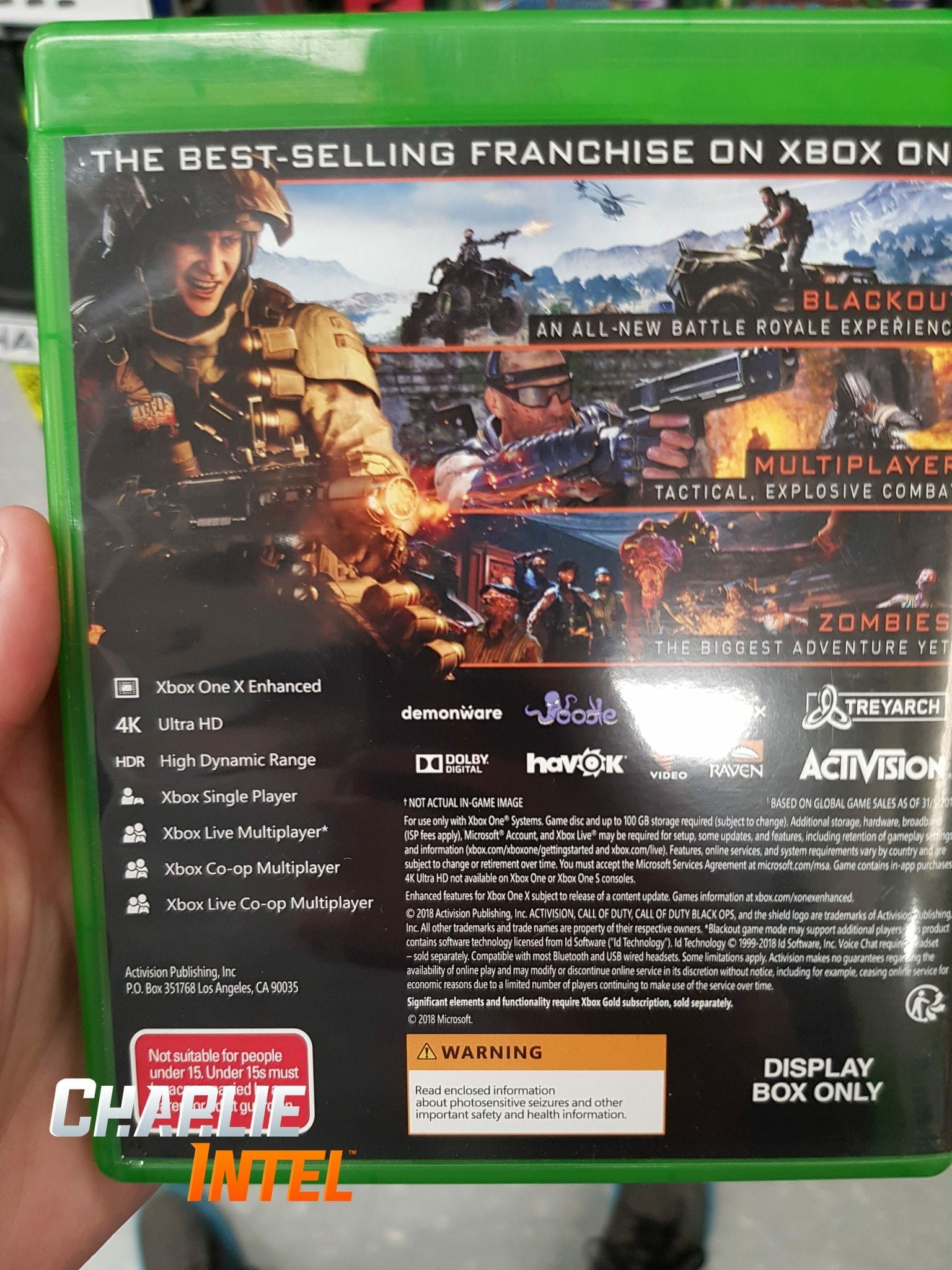 Call of Duty: Black Ops 4 Requires 100GB Disk Space according to Box Art